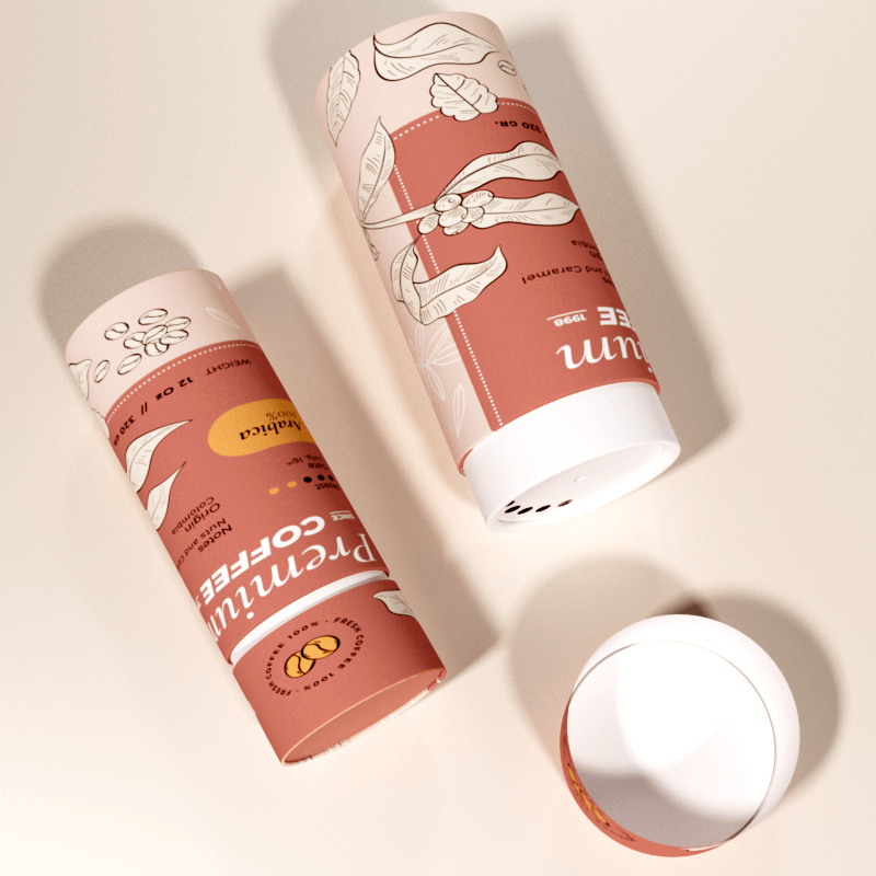 Custom Cardboard Food Grade Powder Shaker Tubes - Ecopapertube